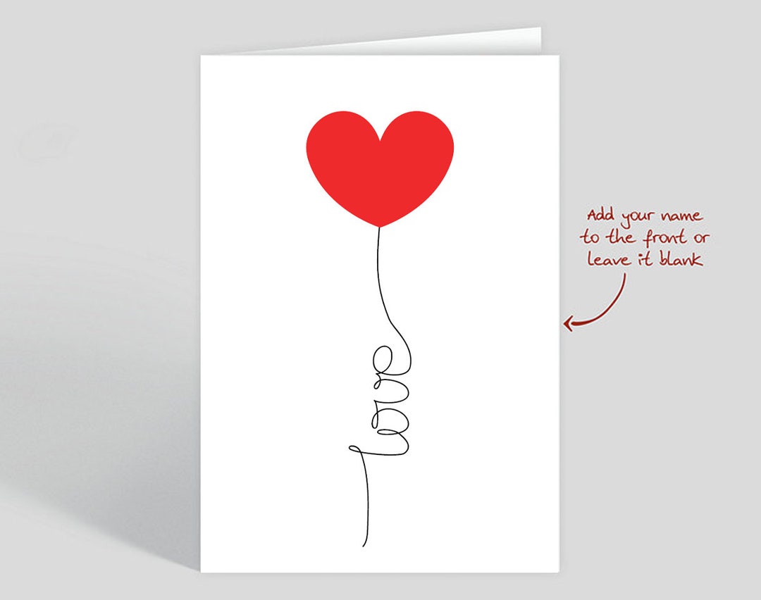 Love Printable Card / Instant Download PDF / Card Template - Etsy
