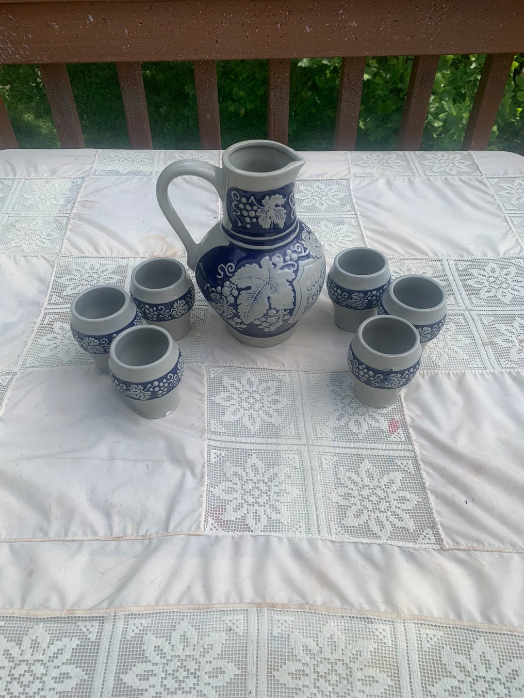 Vintage Original Gerz Gerzit W. German Wine Set - Etsy