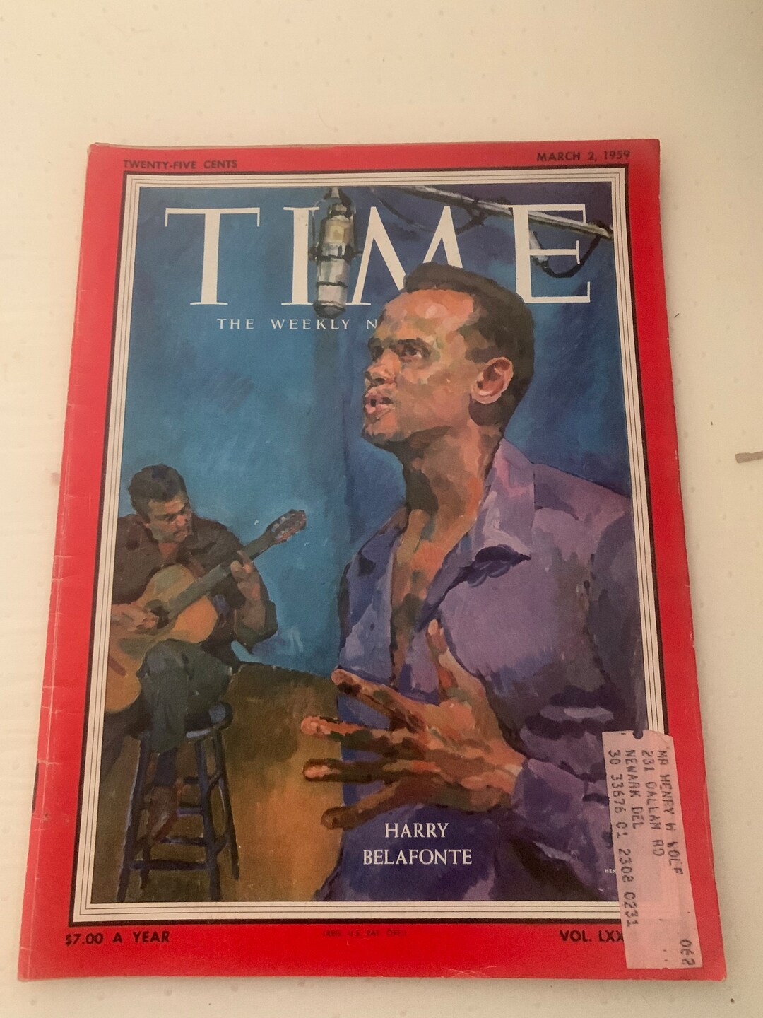 Vintage Time Magazine March 2 1959 Harry Belafonte - Etsy