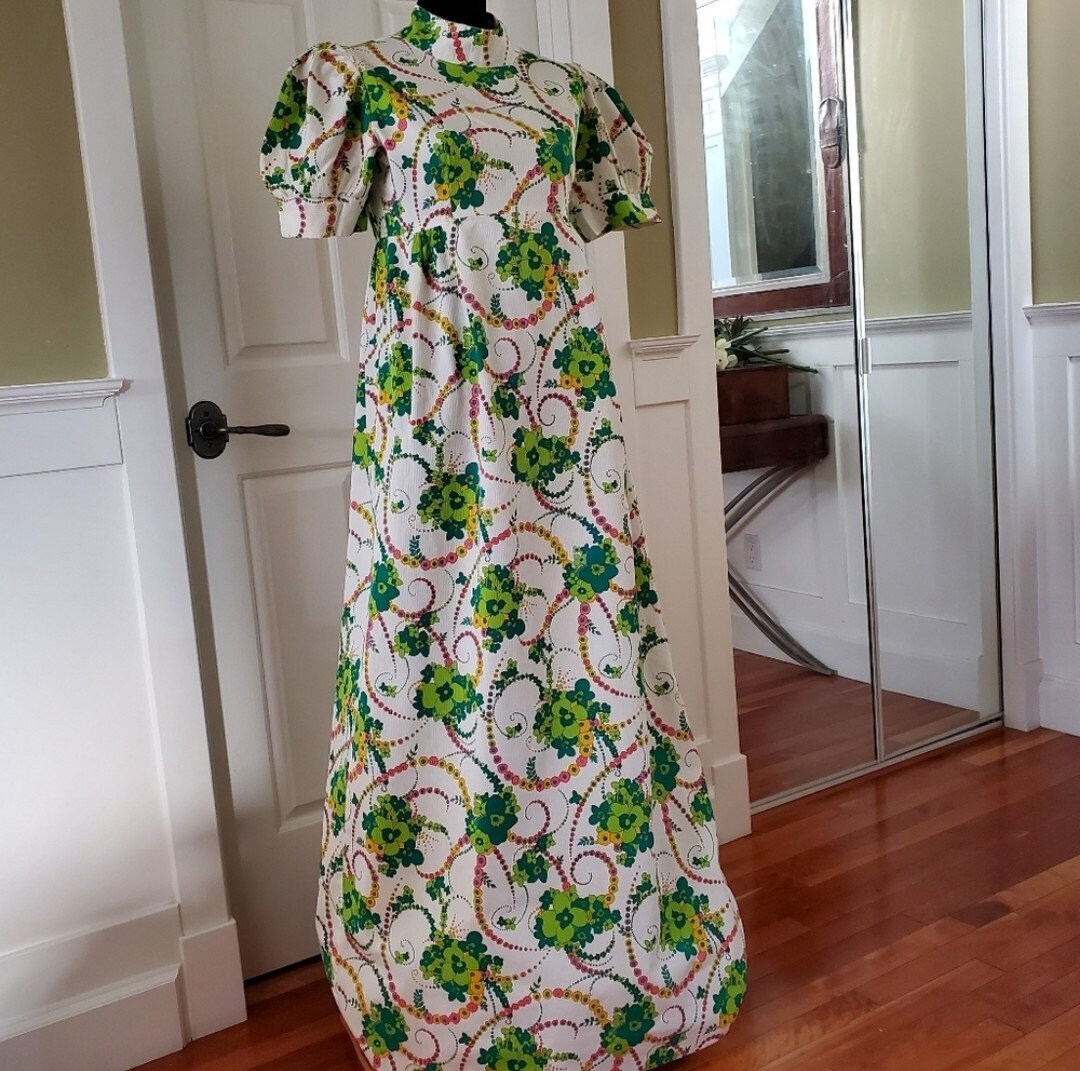 Mid Century Modern Maxi Dress ~ MOD ~ Psychadelic~colorful Vintage ...