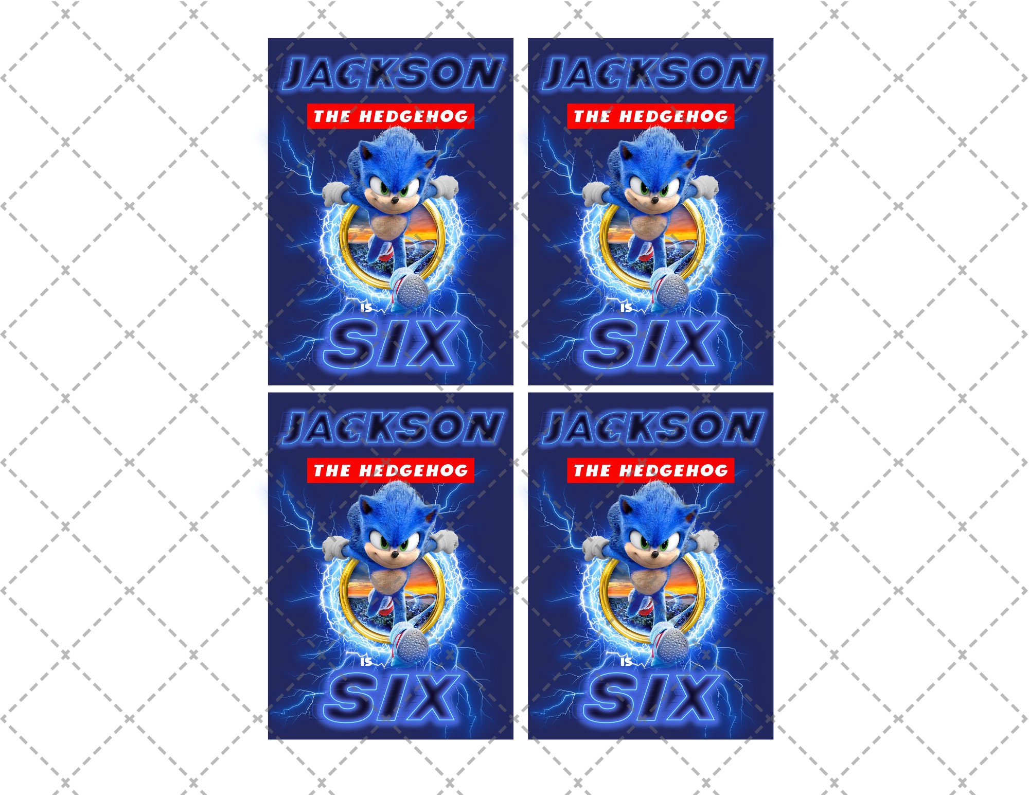 Sonic Capri Sun Labels, Capri Sun Labels, Custom Labels, Birthday Party ...