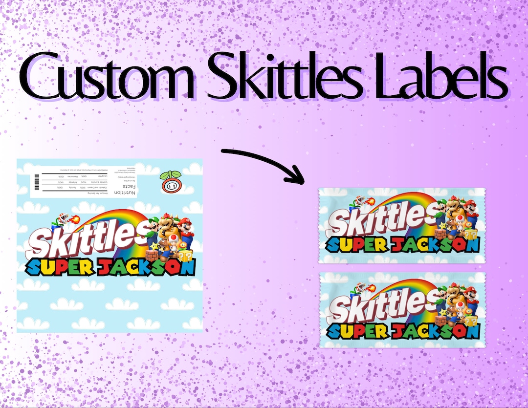 Custom Skittles Labels, Custom Labels, Custom Party, Skittles - Etsy