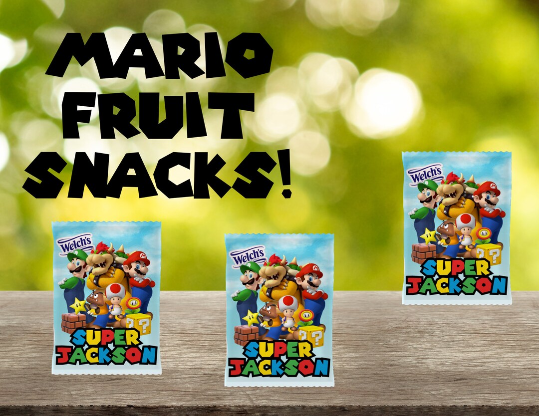 Mario Fruit Snacks Labels - Etsy