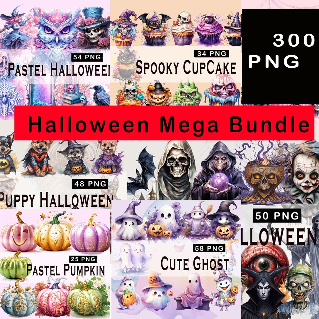 Mega Bundle Halloween More Than 350 PNG, Halloween Sublimation ...