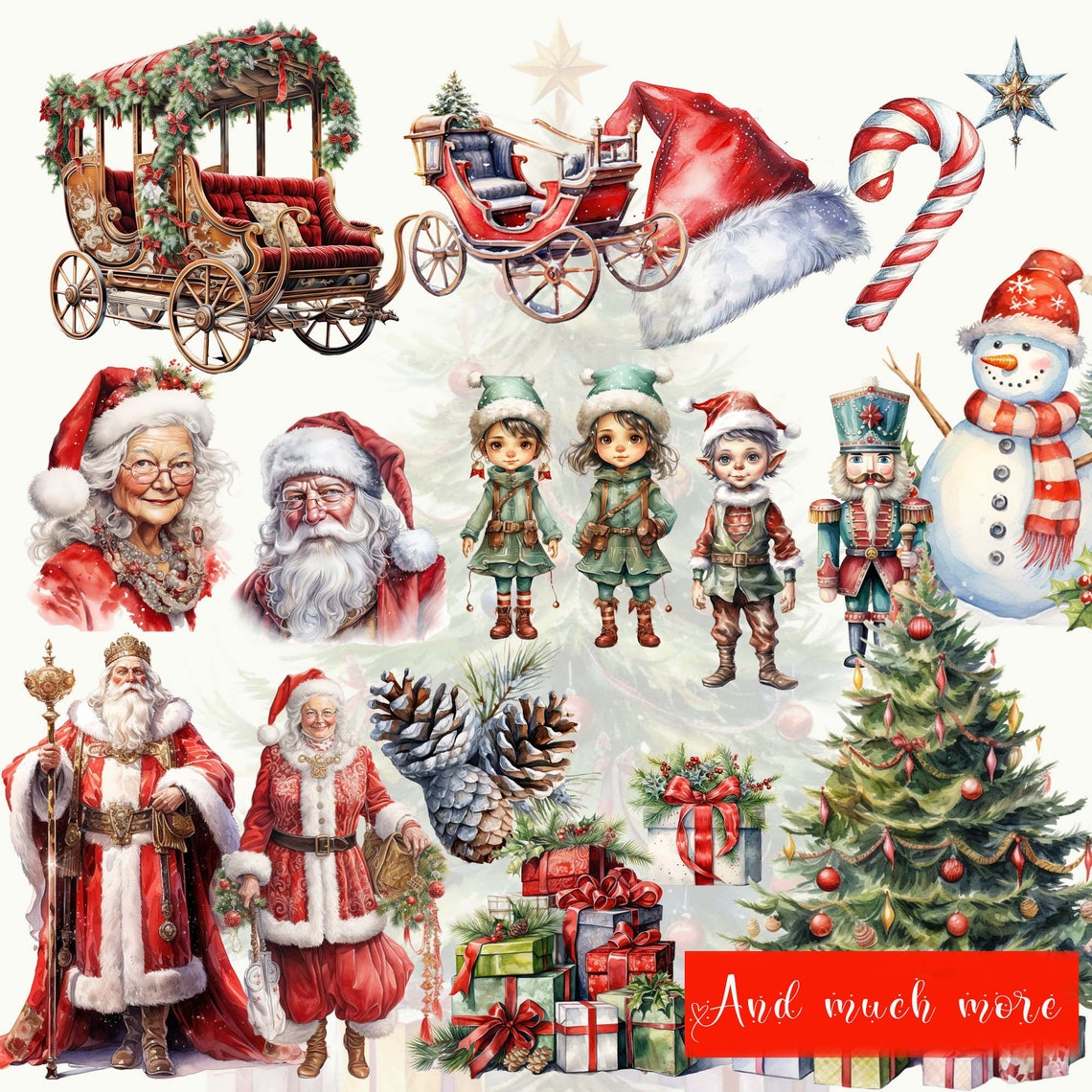 114 Cozy Christmas Clipart Christmas Tree Holiday PNG - Etsy