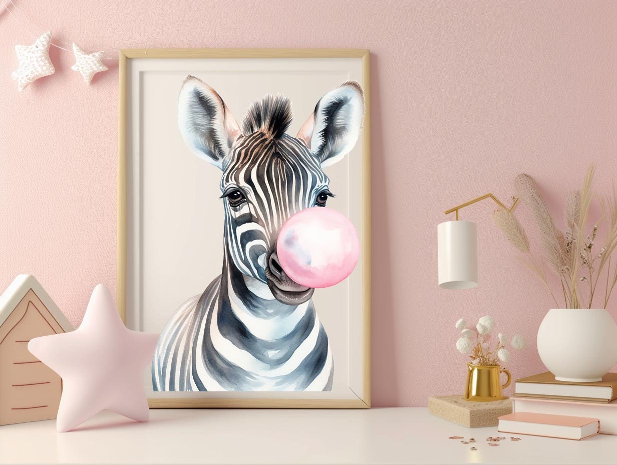 14 Watercolor Bubble Gum Animals Clipart, Cute Animals in PNG Format ...