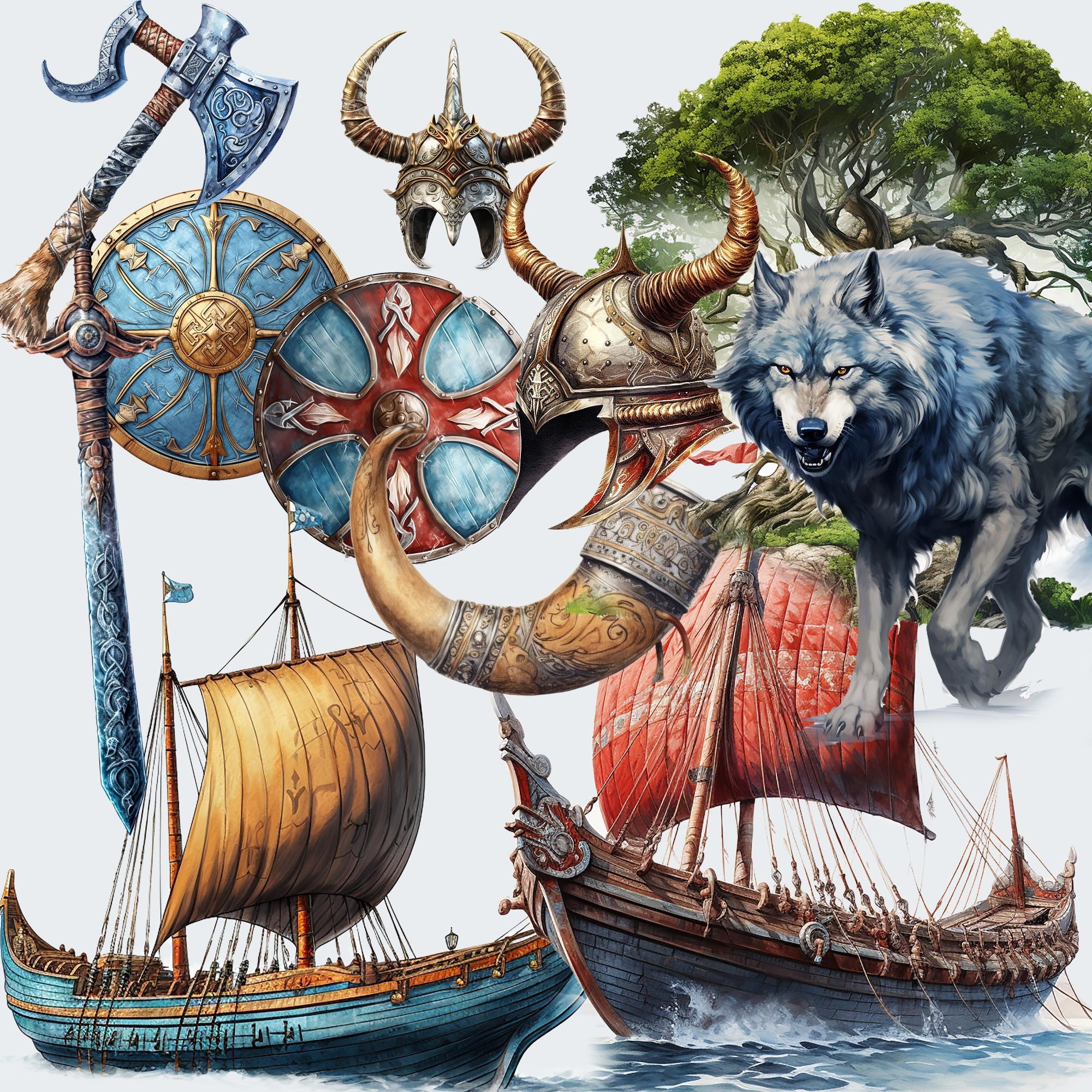46 Viking Tribe Clipart Viking Clipart PNG Clipart Fantasy - Etsy Canada