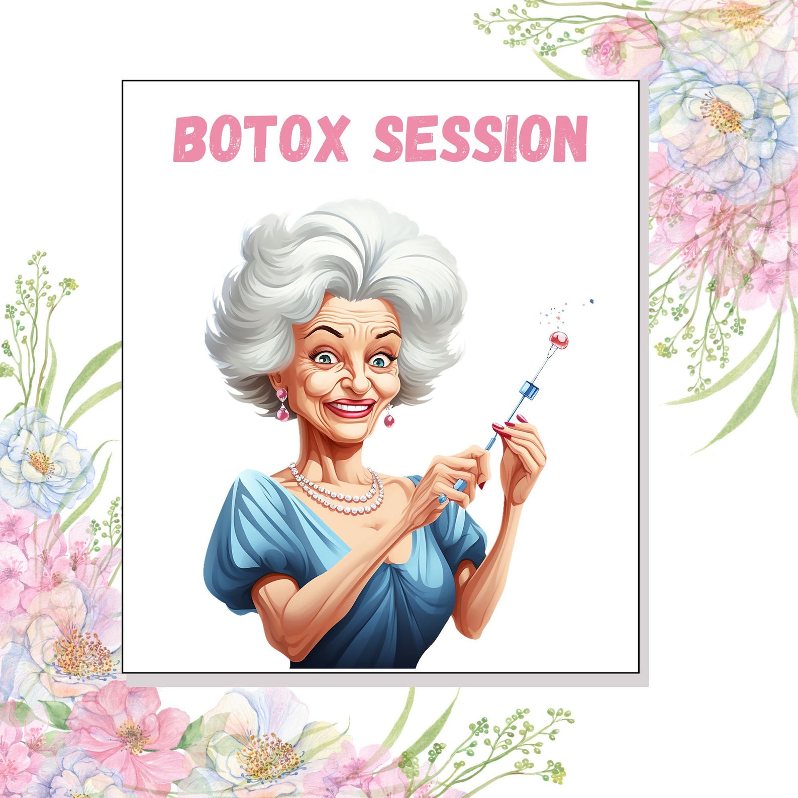 Beauty Quirky Old Ladies Clipart Funny Old People Cheerful Old Lady ...