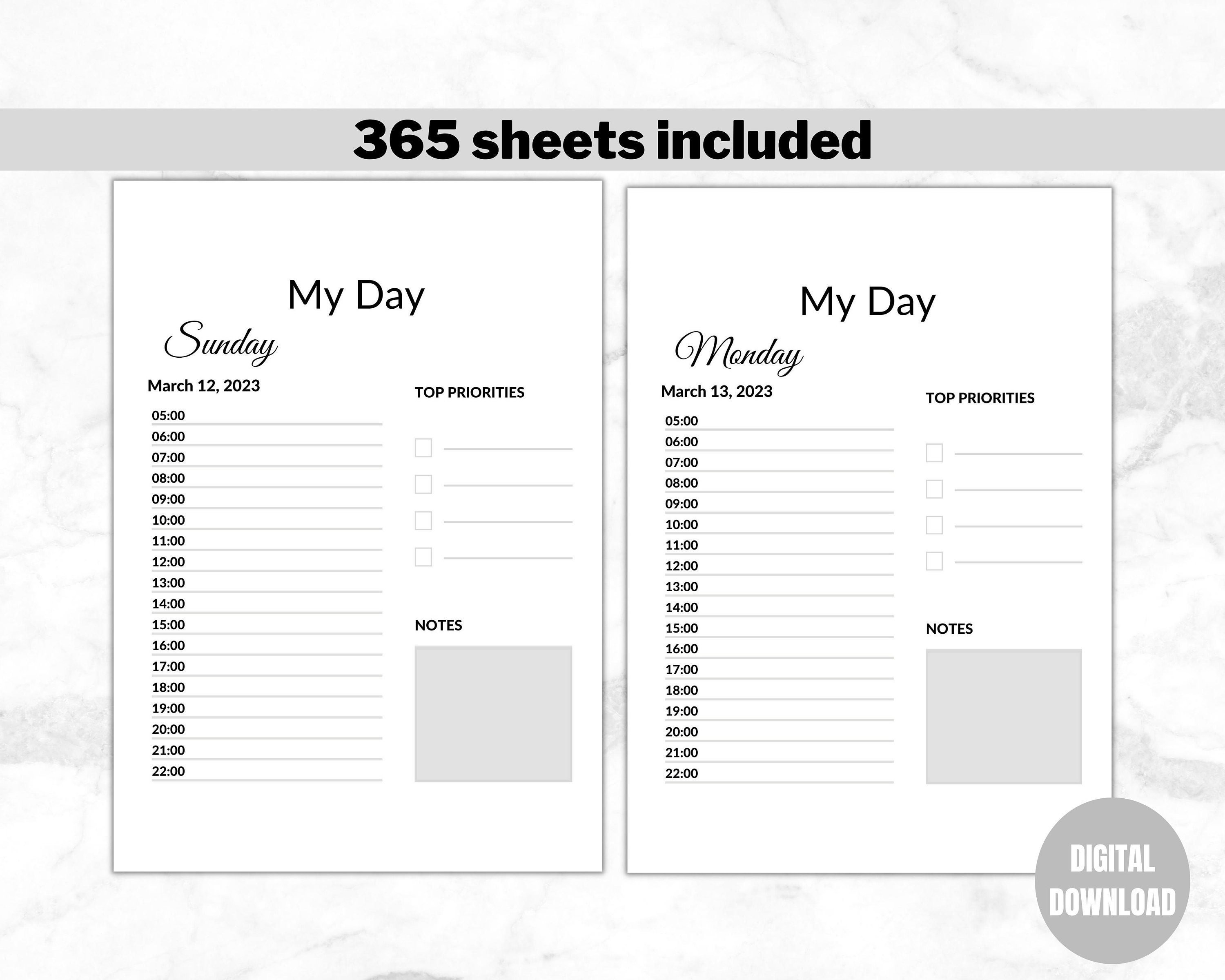 2023 Printable Daily Planner for Work/personal Purposes, 365 Planner ...