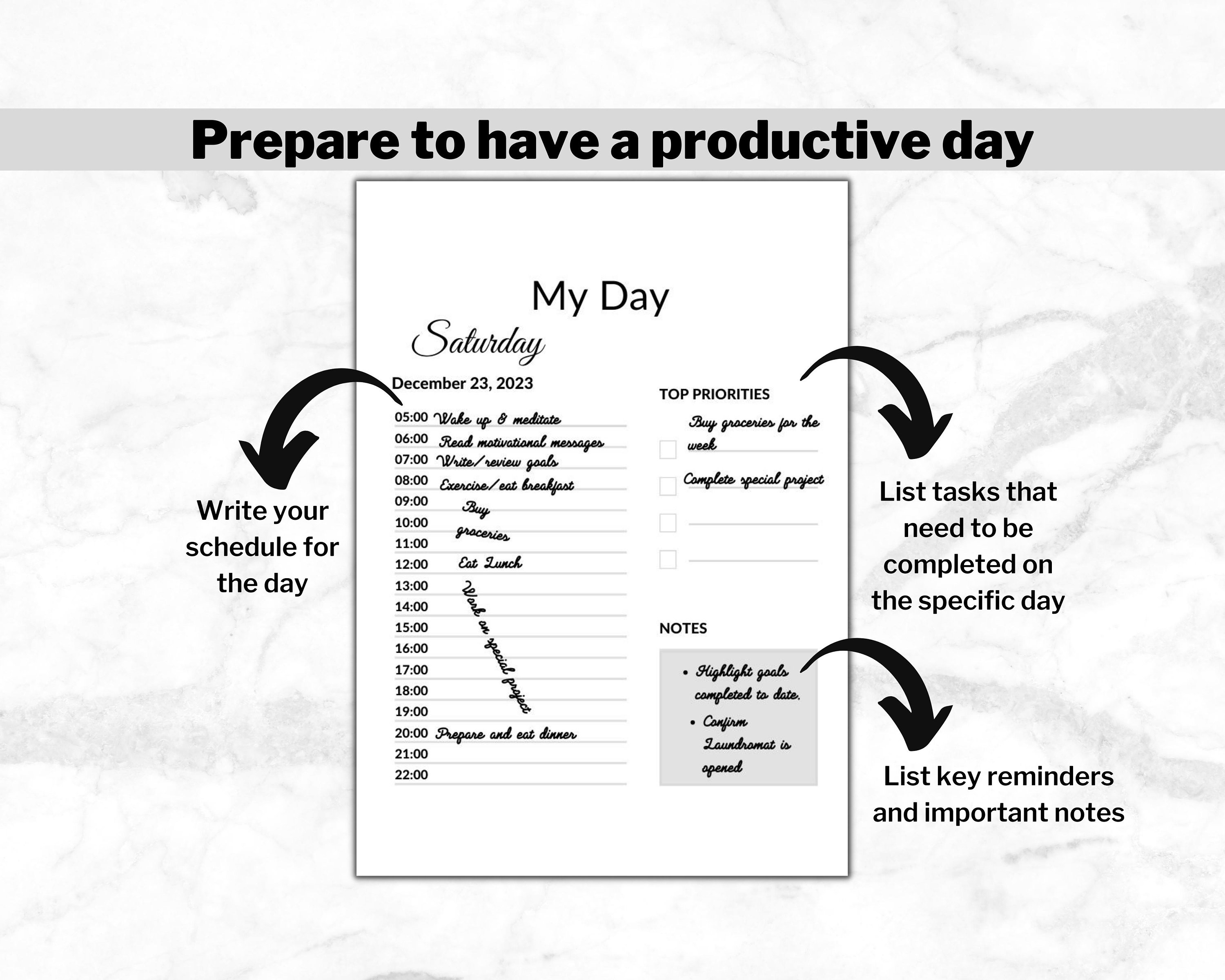 2023 Printable Daily Planner for Work/personal Purposes, 365 Planner ...