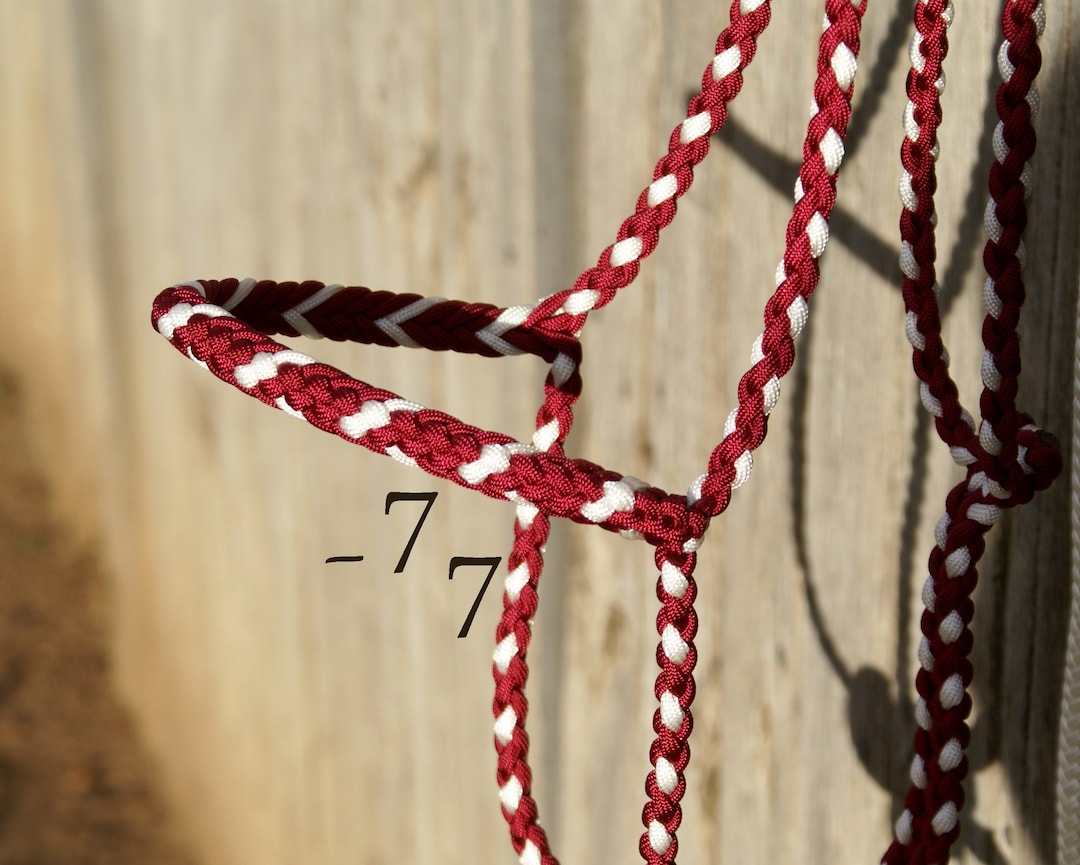 Handmade Braided Paracord Horse Loping Halter Hackamore W/ Yacht Rope ...