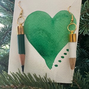 Handmade, Upcycled Colored Pencil Earrings! Artsy, Unique Earrings for ...