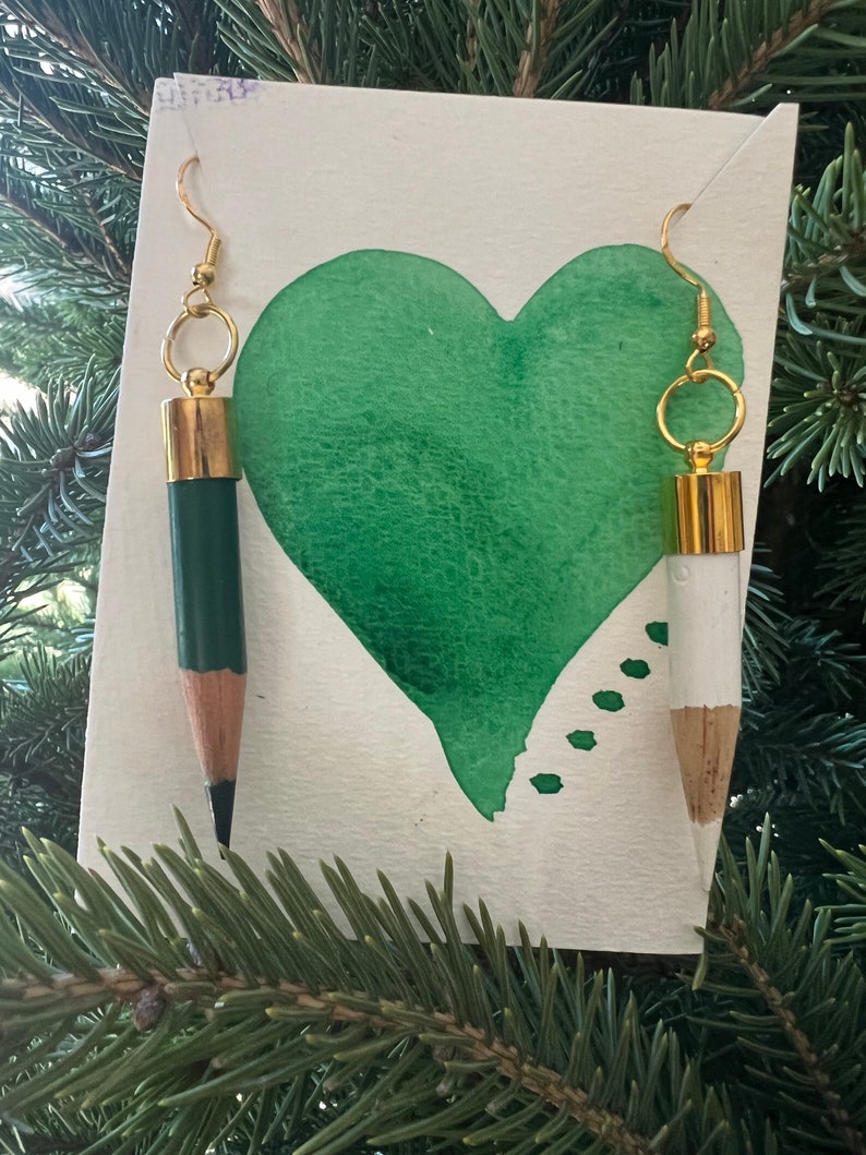 Handmade, Upcycled Colored Pencil Earrings! Artsy, Unique Earrings for ...