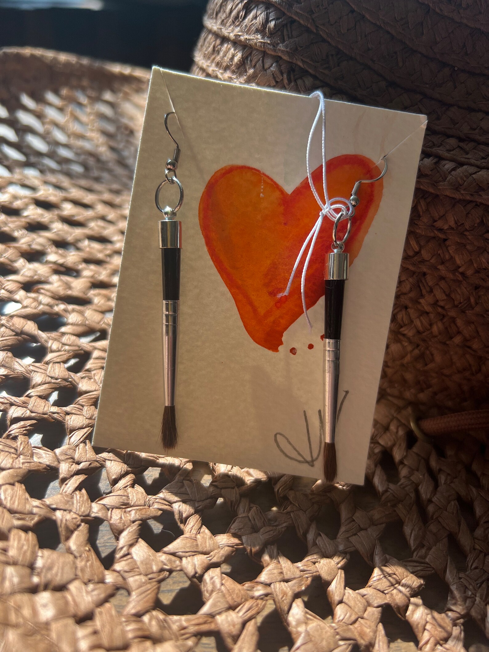 Handmade and Upcycled Paintbrush Earrings! Unique Earrings for Artists ...