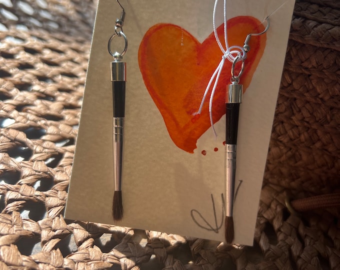 Handmade and Upcycled Paintbrush Earrings! Unique Earrings for Artists ...