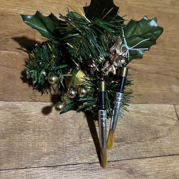 Handmade and Upcycled Paintbrush Earrings Unique Earrings for Artists ...