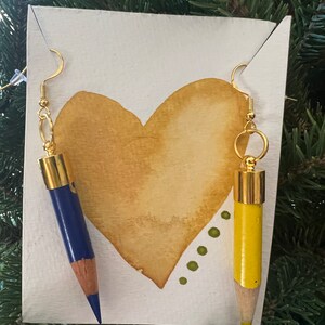 Handmade, Upcycled Colored Pencil Earrings! Artsy, Unique Earrings for ...