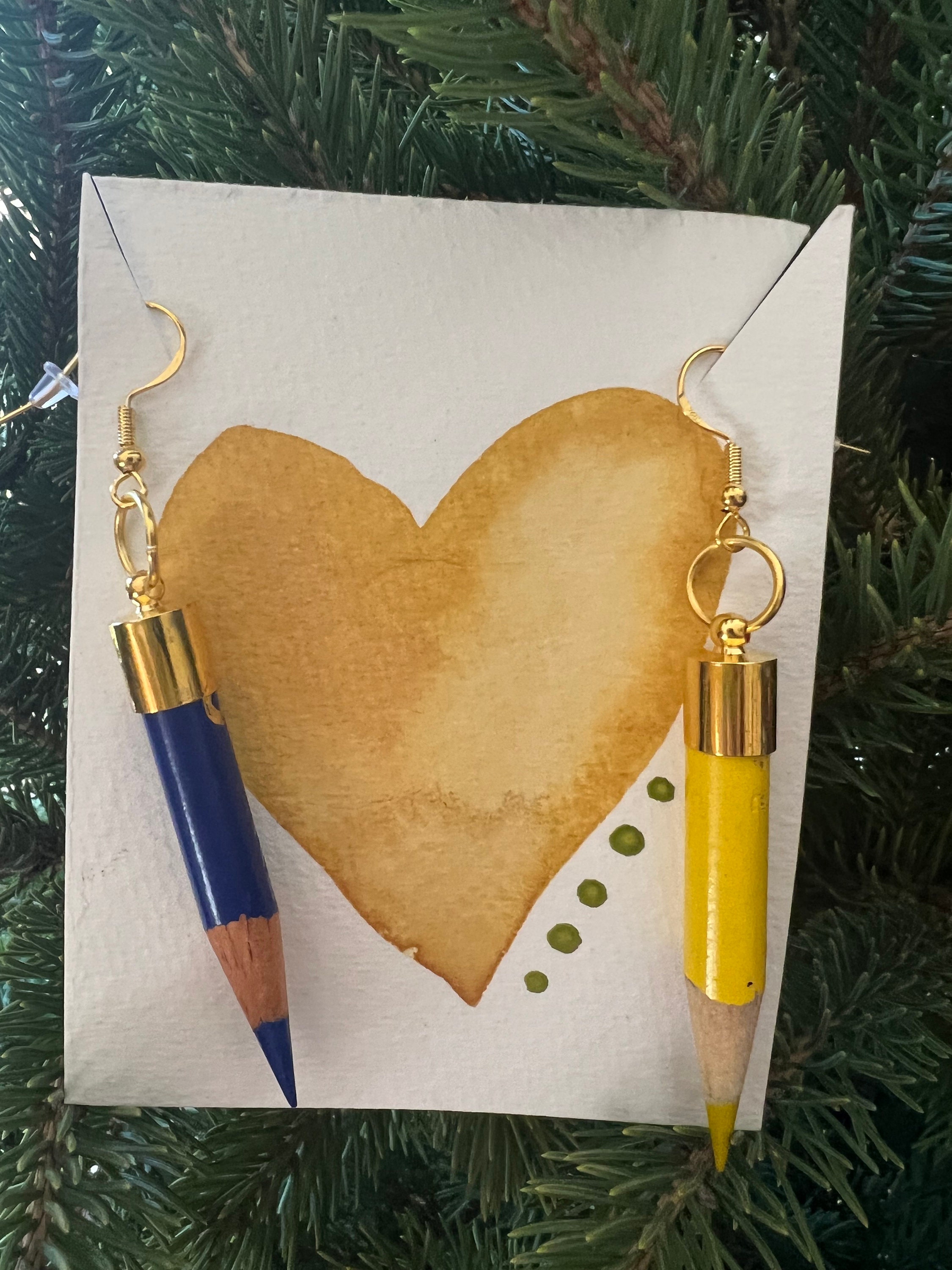 Handmade, Upcycled Colored Pencil Earrings! Artsy, Unique Earrings for ...