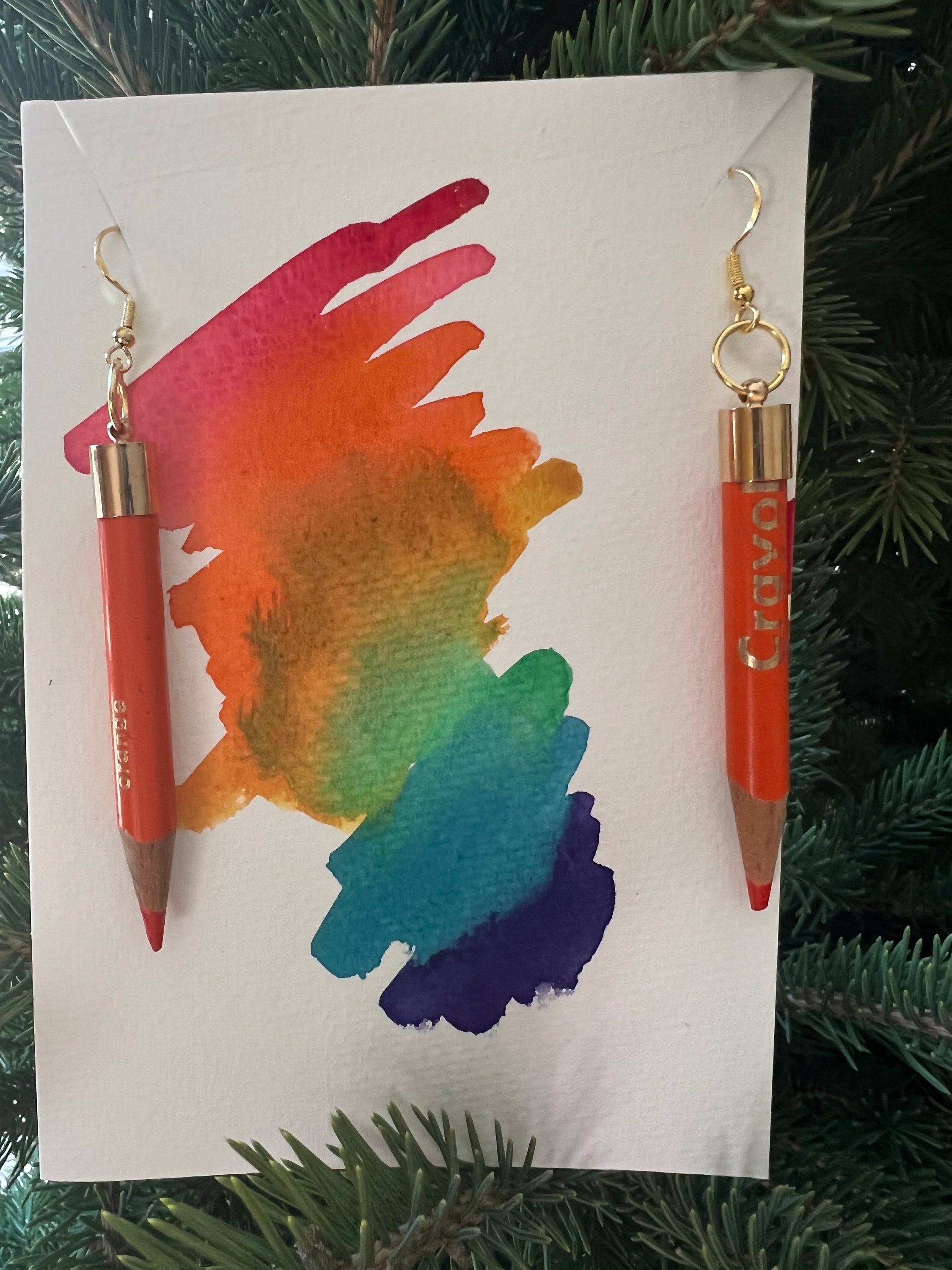 Handmade, Upcycled Colored Pencil Earrings! Artsy, Unique Earrings for ...
