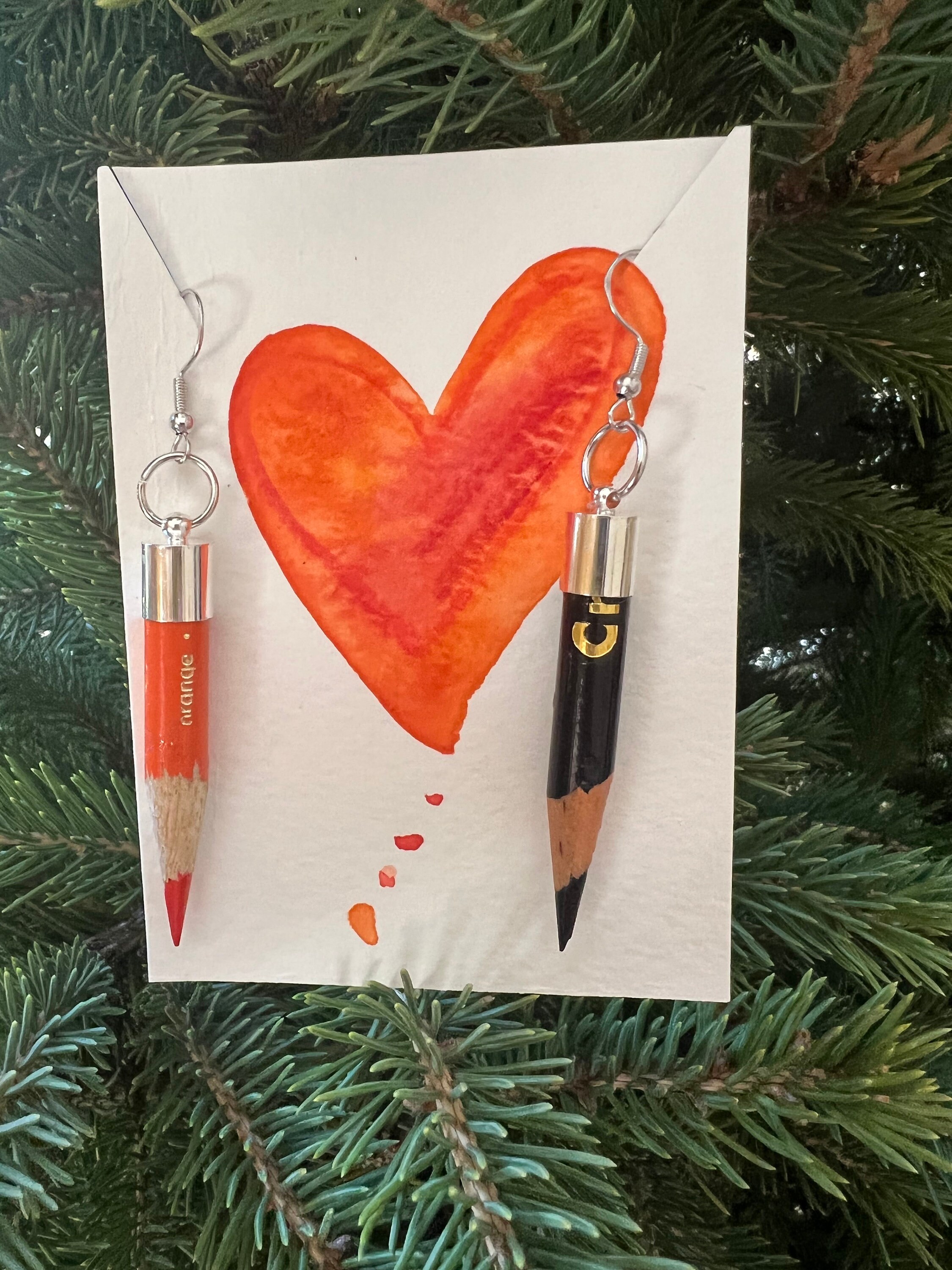 Handmade, Upcycled Colored Pencil Earrings! Artsy, Unique Earrings for ...