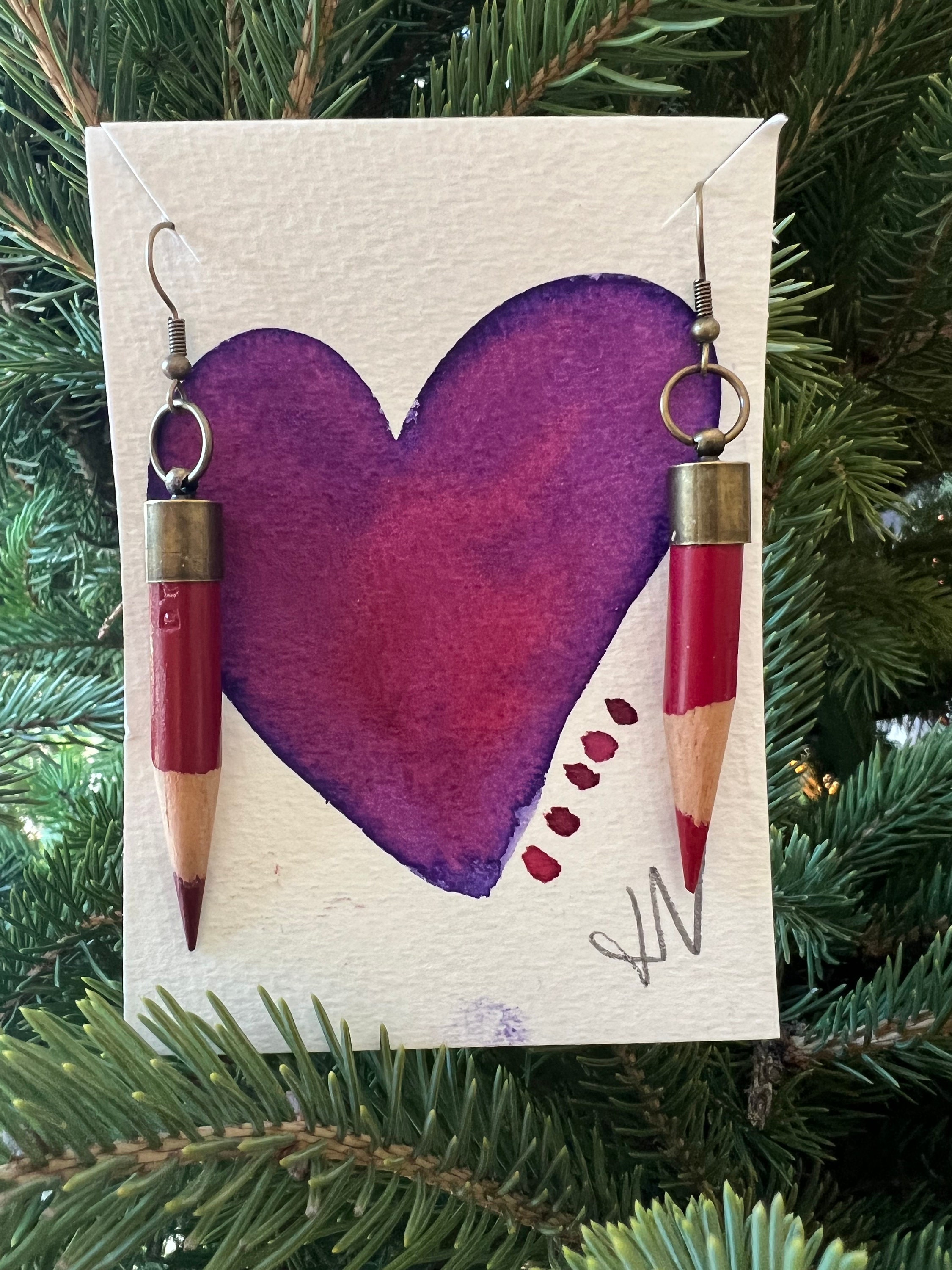 Handmade, Upcycled Colored Pencil Earrings! Artsy, Unique Earrings for ...