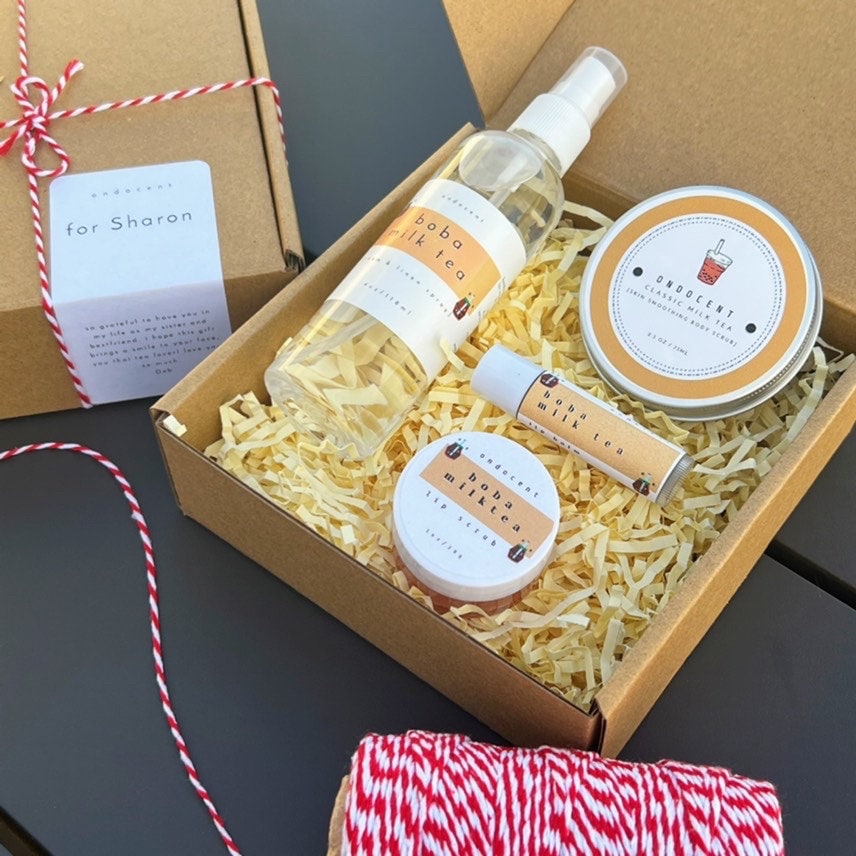 Boba Milk Tea Self Care Spa Gift Set Gift for Boba Lovers, Milk Tea ...