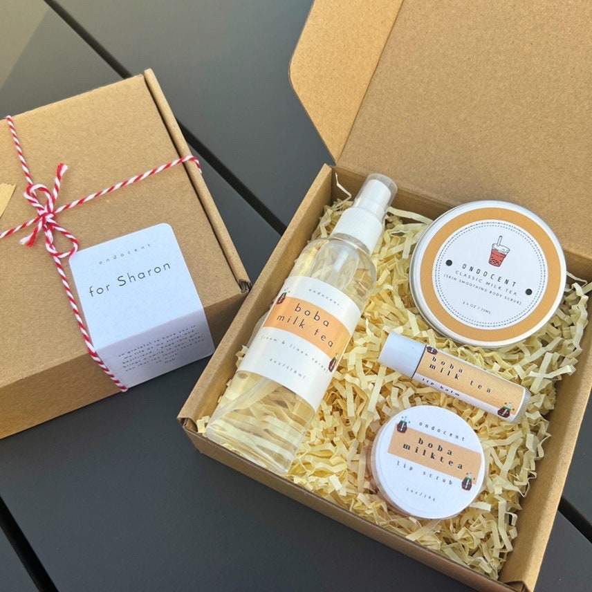 Boba Milk Tea Self Care Spa Gift Set Gift for Boba Lovers, Milk Tea ...