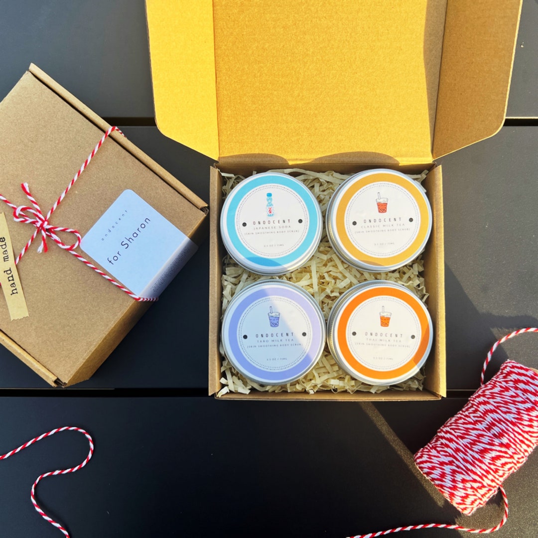 Sugar Body Scrub Self Care Spa Gift Set thai Tea, Milk Tea, Taro ...