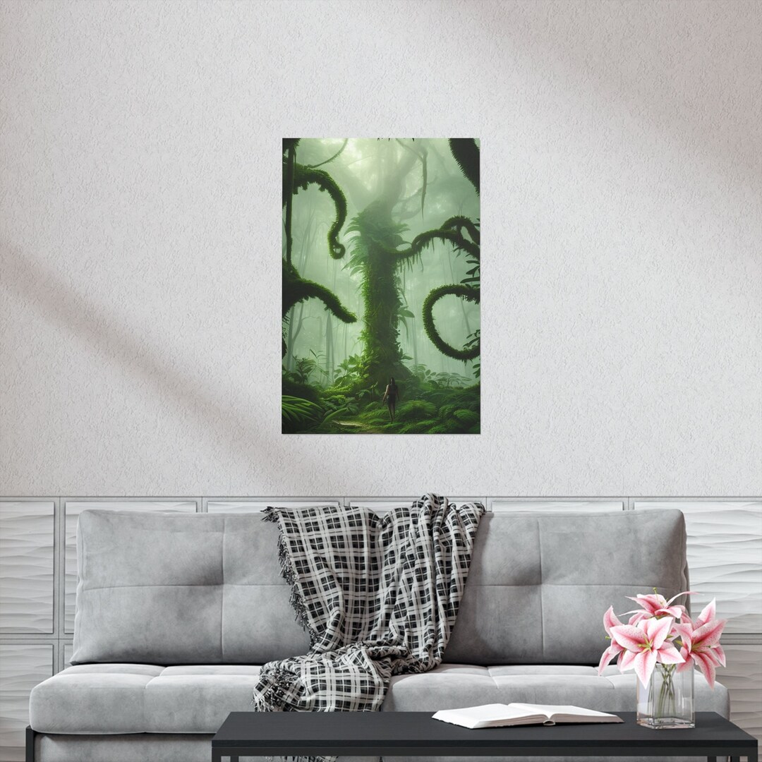 Ancient Mystical Spiral Jungle Poster Art,wall Art,magical Land,gift ...