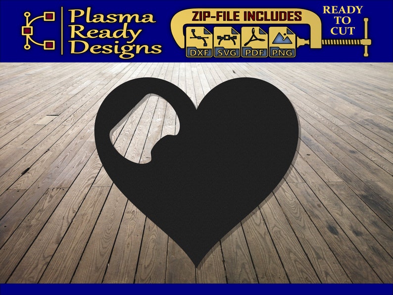 Heart Opener SVG/DXF Digital Download Laser CNC Plasma Waterjet Heart ...