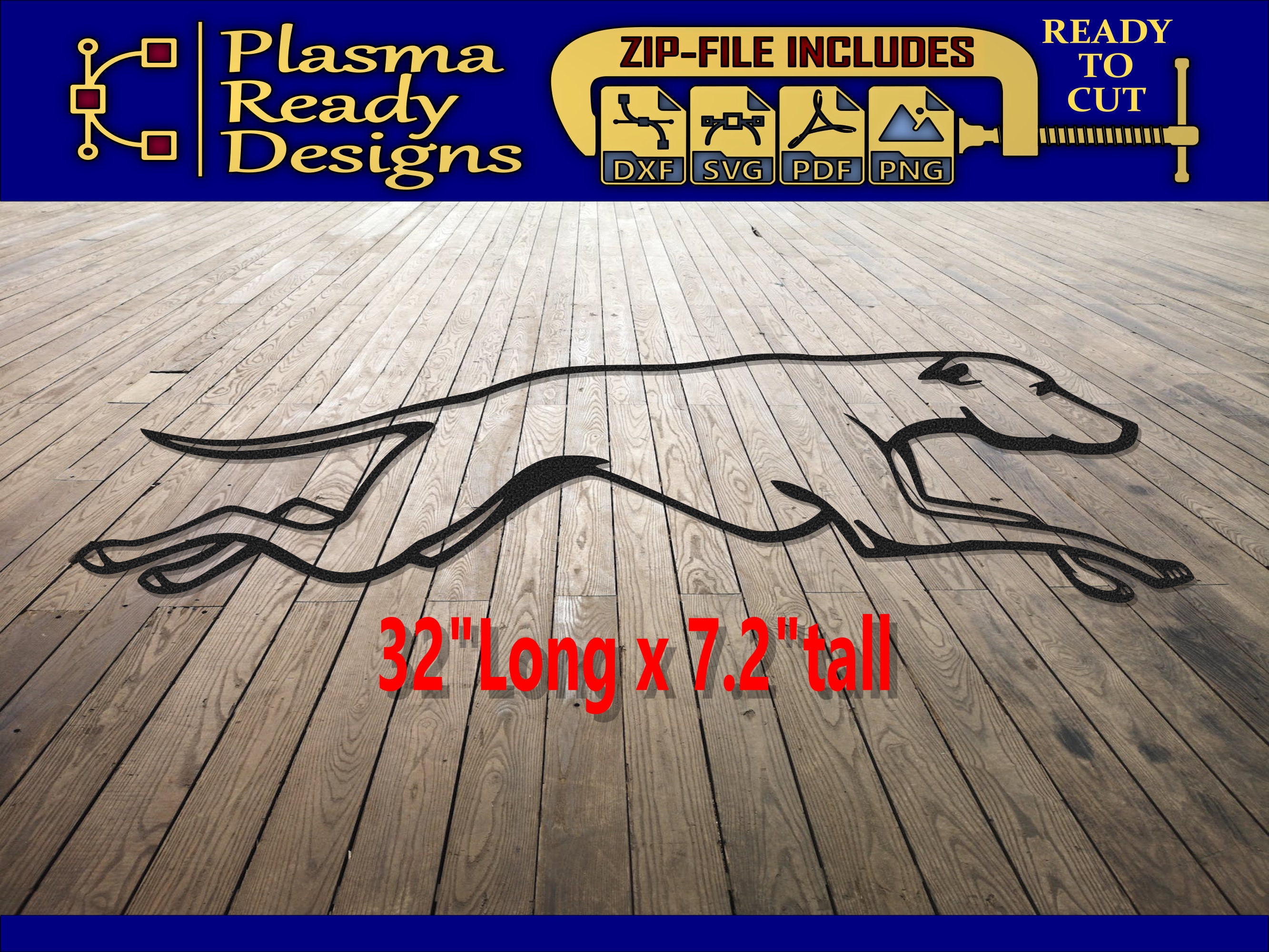 Greyhound Dog - SVG/DXF - Digital Download - Laser CNC Plasma Waterjet ...