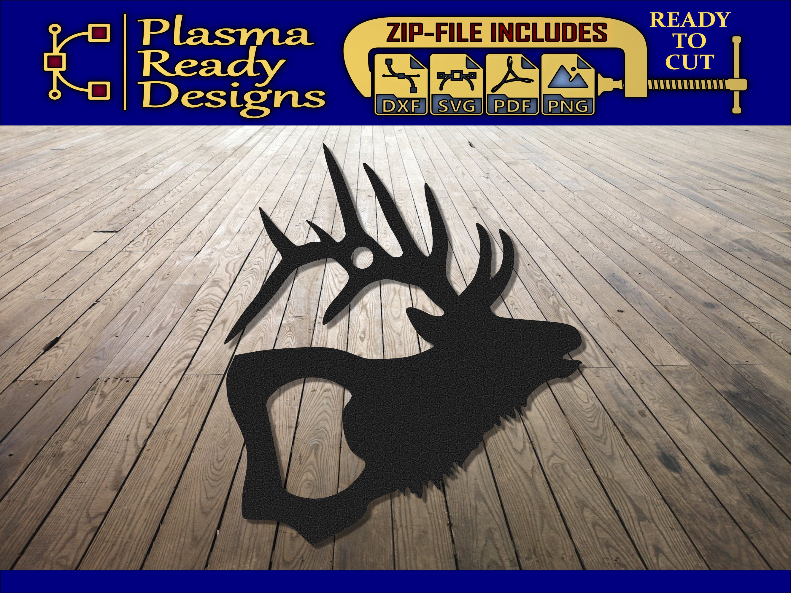 Elk Head 2 Bottle Opener - SVG/DXF - Digital Download - Laser CNC ...