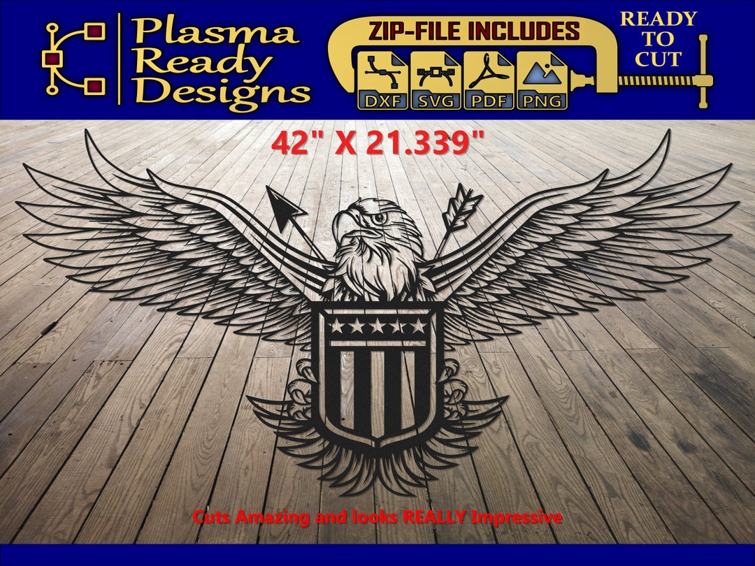 American Eagle SVG DXF – Laser Cut File, CNC Plasma, Waterjet (digital ...