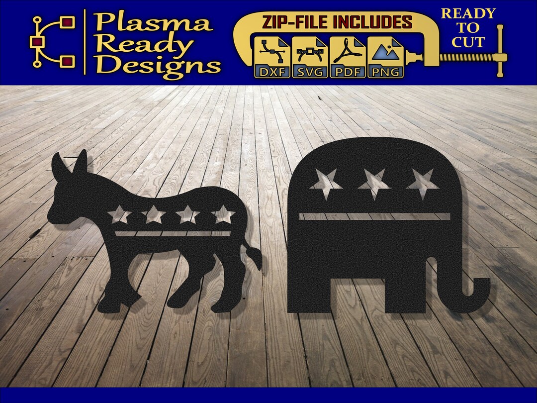 Donkey Elephant- SVG/DXF - Digital Download - Laser CNC Plasma Waterjet ...