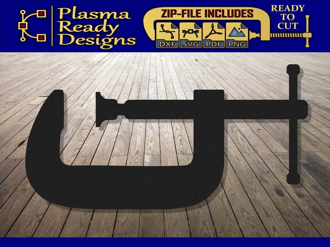 C-clamp SVG/DXF - Digital Download - Laser CNC Plasma Waterjet C-clamp ...