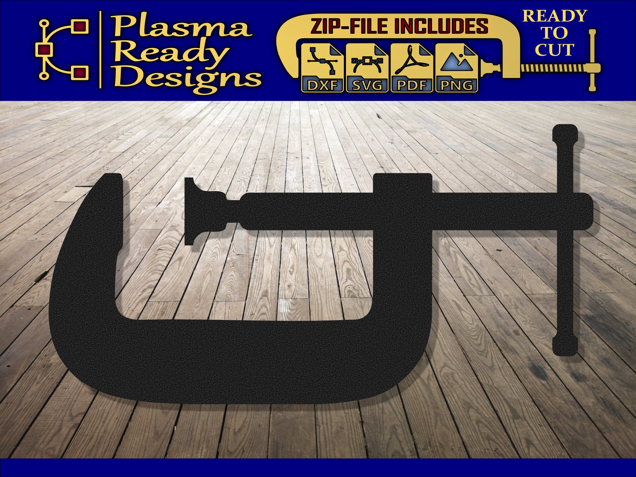 C-clamp SVG/DXF - Digital Download - Laser CNC Plasma Waterjet C-clamp ...