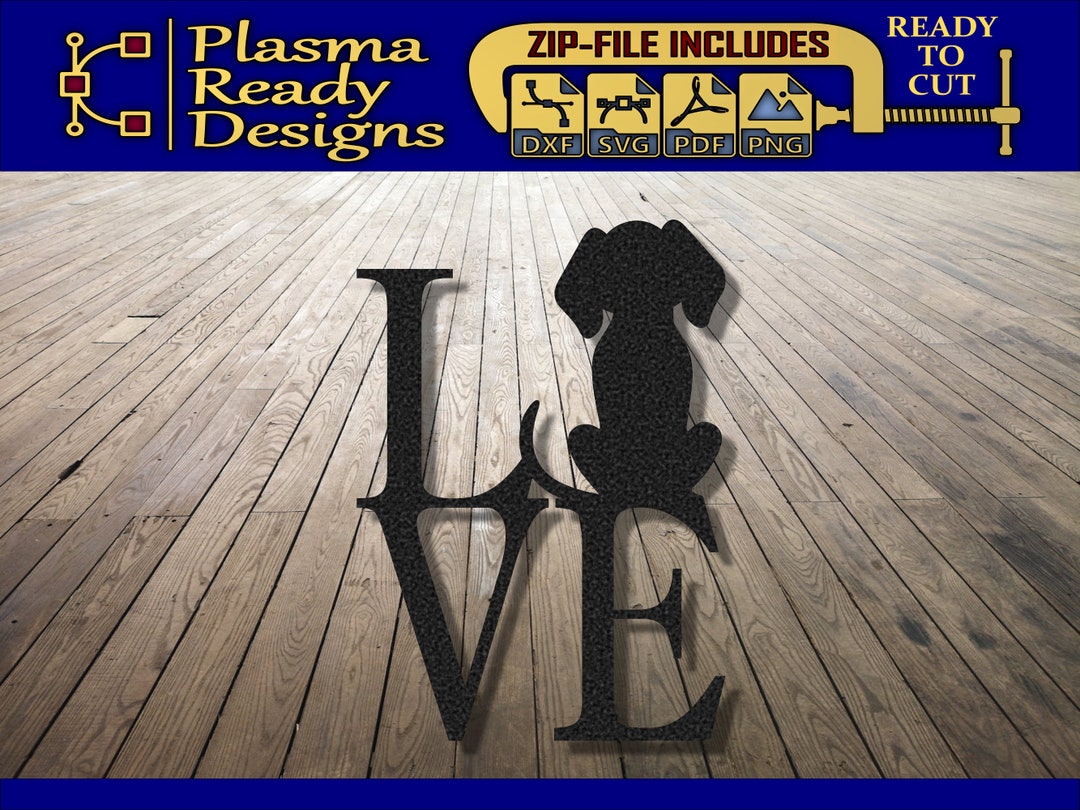 Love Dog CNC Laser Cut File – Plasma, Waterjet (digital Download) - Etsy