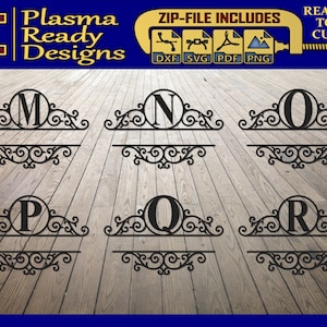 Monogram Set - SVG/DXF - Digital Download - Laser CNC Plasma Waterjet ...