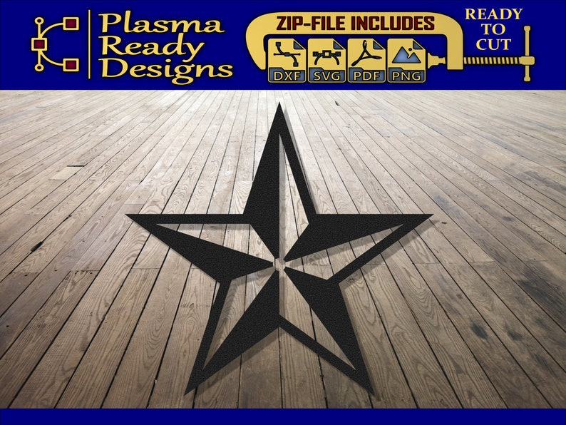 Star - SVG/DXF - Digital Download - Laser CNC Plasma Waterjet - Star ...