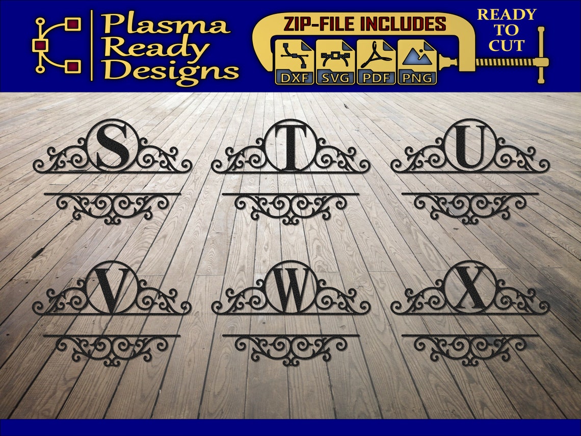 Monogram Set - SVG/DXF - Digital Download - Laser CNC Plasma Waterjet ...
