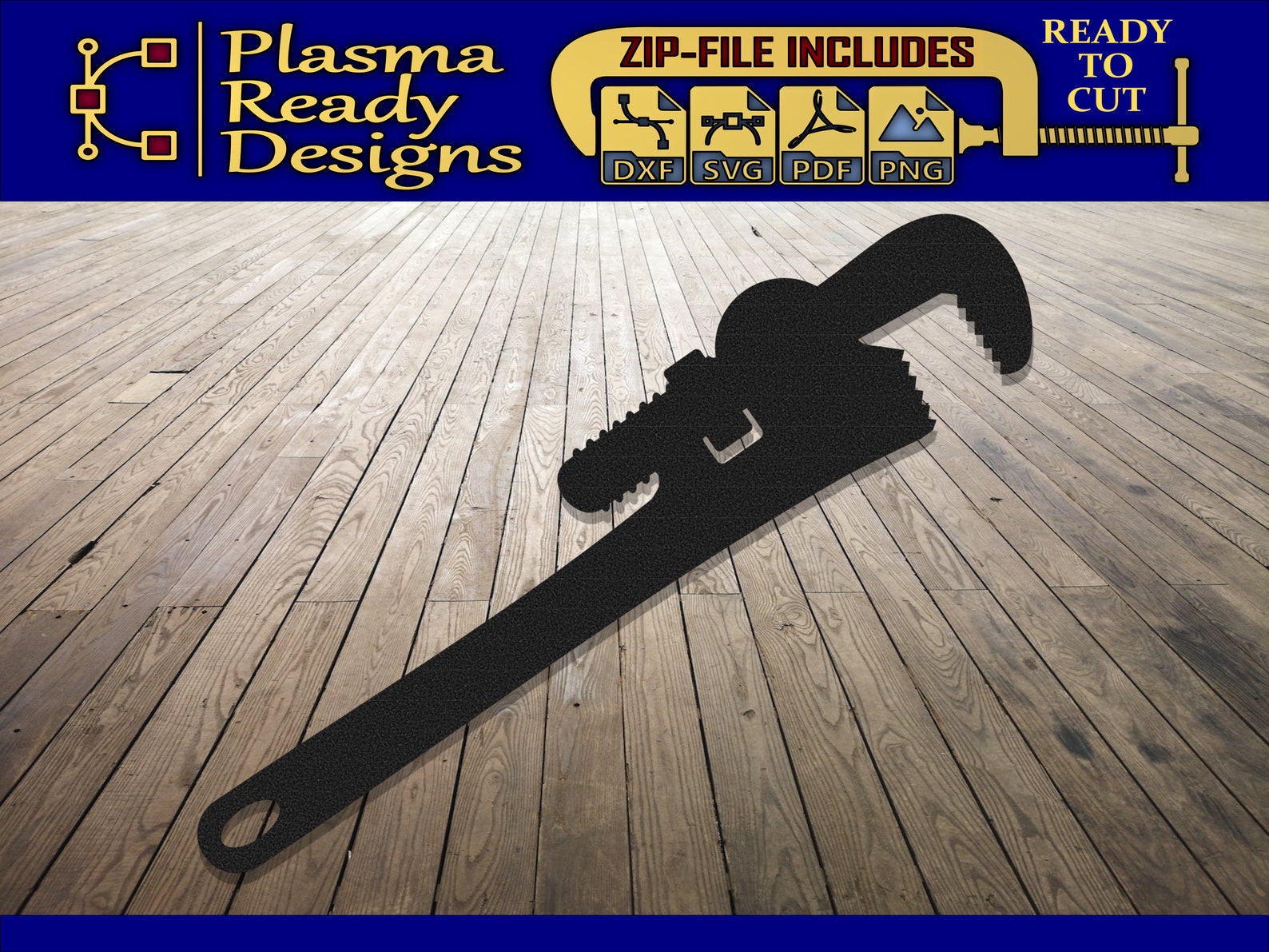 Pipe Wrench - SVG/DXF - Digital Download - Laser CNC Plasma Waterjet ...