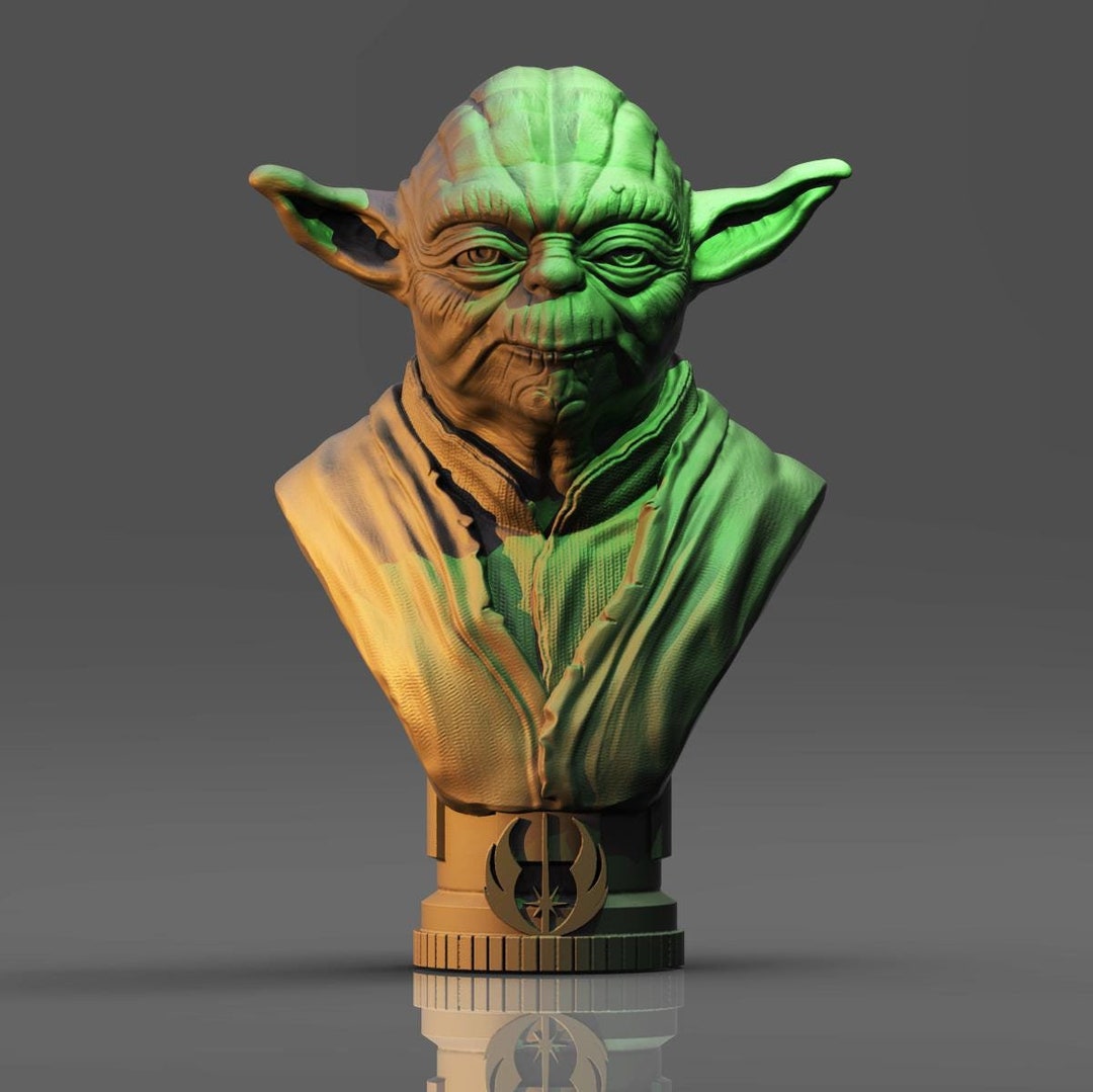 Star Wars Yoda Bust - Unpainted Resin 3D Model for Hobby Painters ...