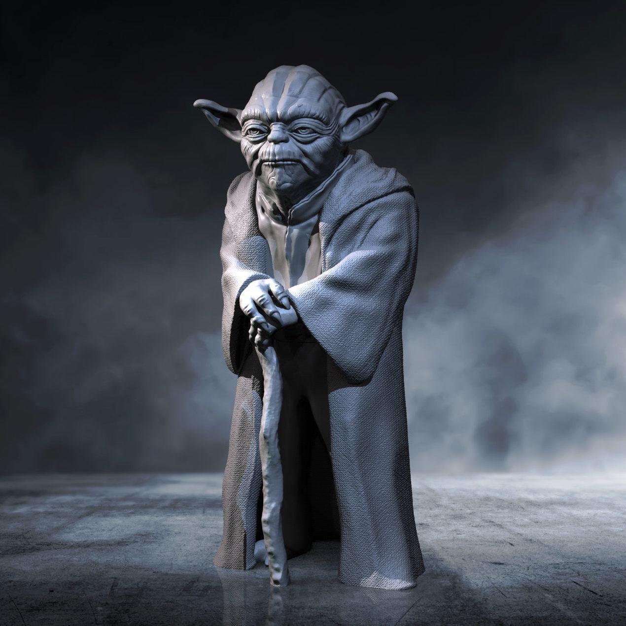 Star Wars Yoda Bust Unpainted Resin 3D Model for Hobby Painters & Star ...