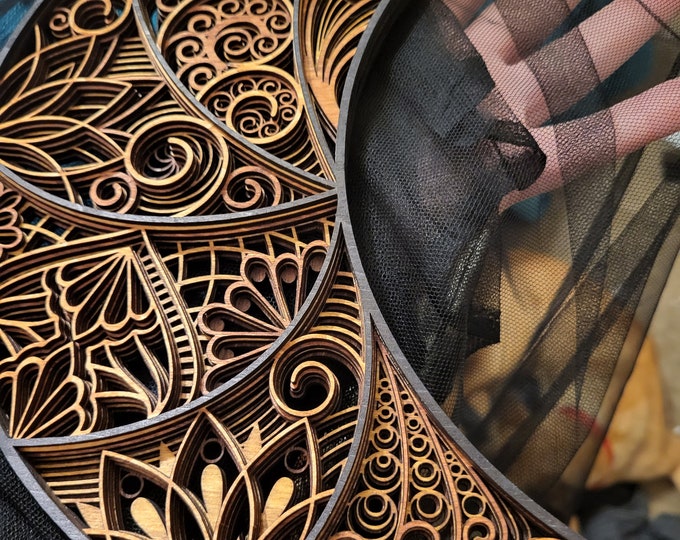 Boho Wooden Moon Wall Art Multi-layer - Etsy