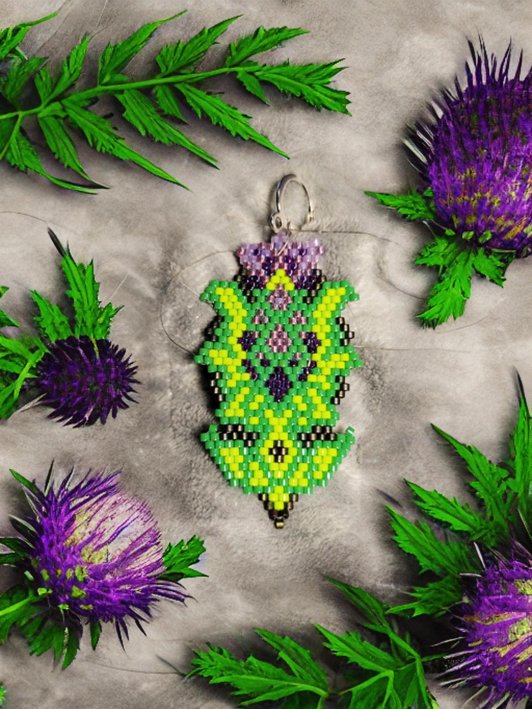 Celtic Knot Thistle Earrings - Etsy