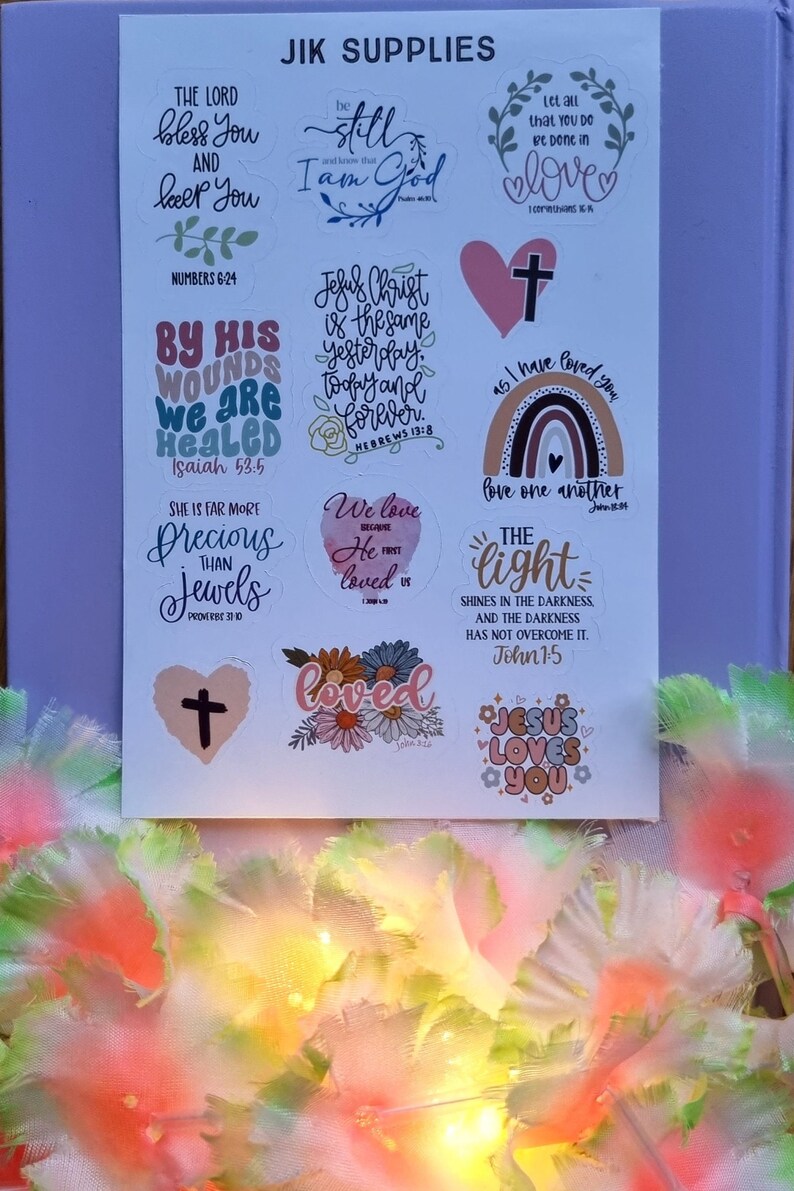Mini Christian Stickers, Pack of 2, Labels, Journalling, Bible ...