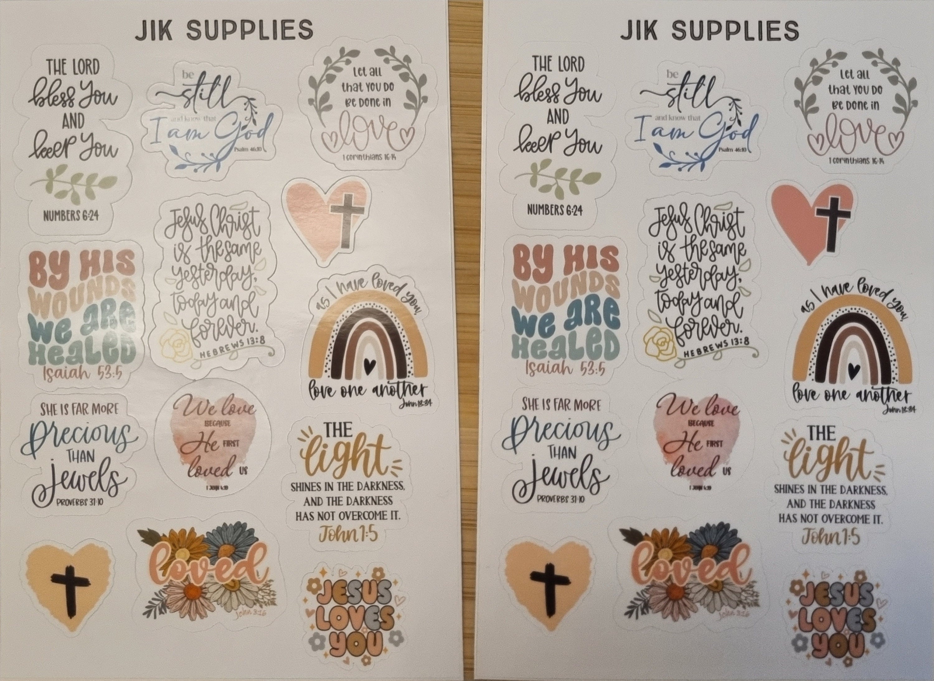 Mini Christian Stickers, Pack of 2, Labels, Journalling, Bible ...