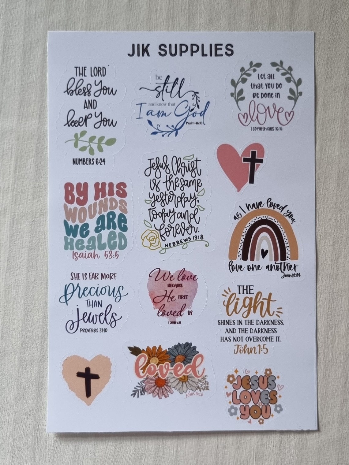 Mini Christian Stickers, Pack of 2, Labels, Journalling, Bible ...