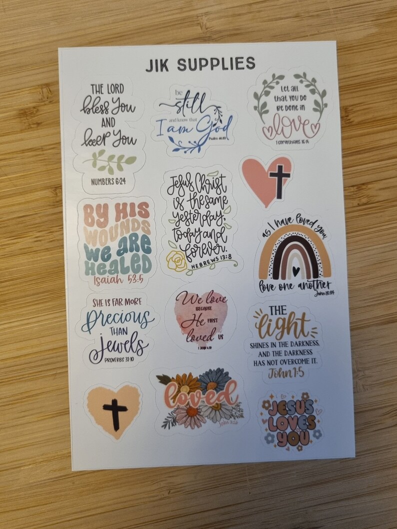 Mini Christian Stickers, Pack of 2, Labels, Journalling, Bible ...