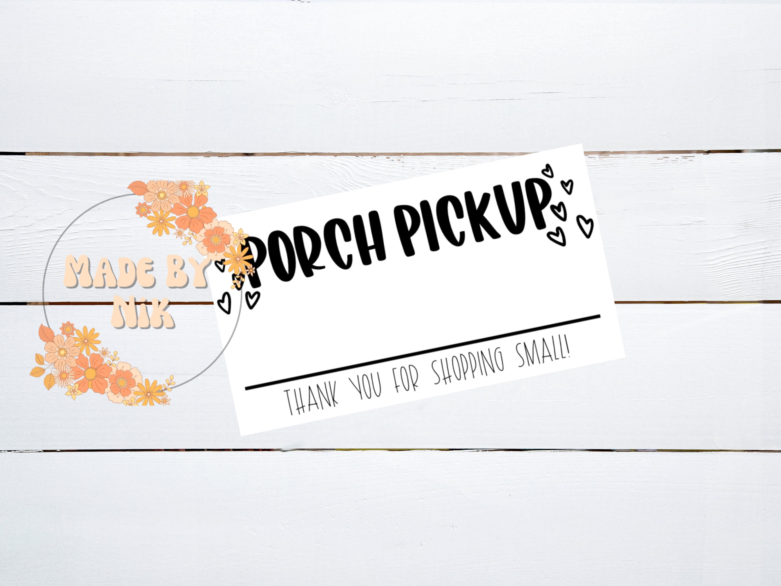 Porch Pickup Thermal Sticker READY TO PRINT Printable Digital Download ...